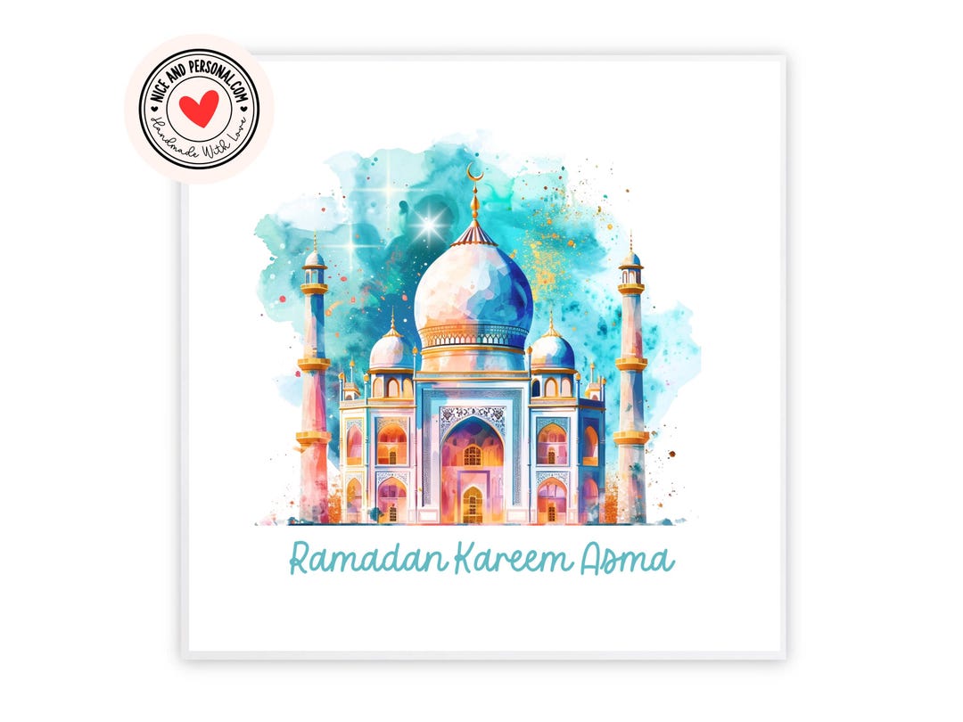 Pretty Ramadan Card | Islamic Card | Eid Card for Her, Him, Daughter ...