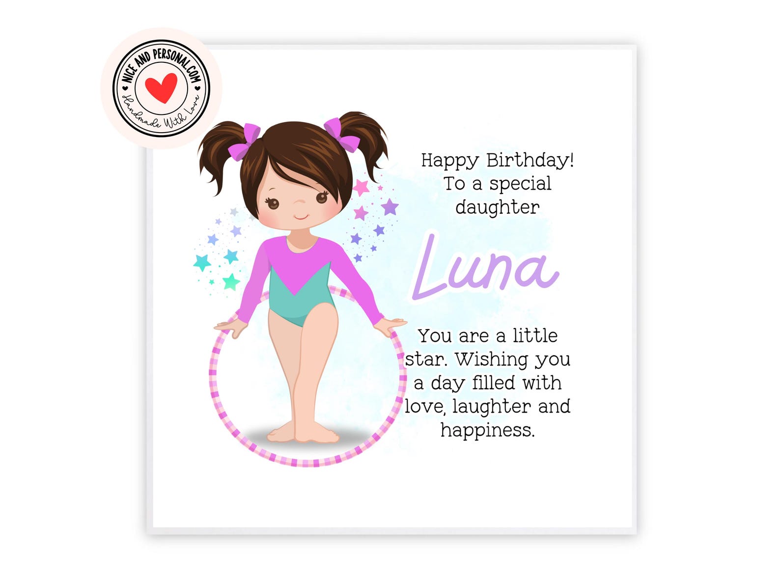 Hoop Rhythmic Gymnastics Card | Congratulations, Good Luck, Well Done ...