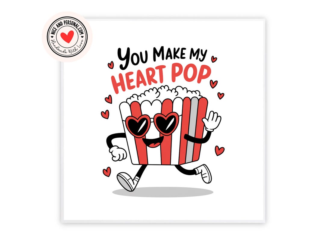 You Make My Heart Pop Card | Valentine's Day Card for Him, Her, Husband ...