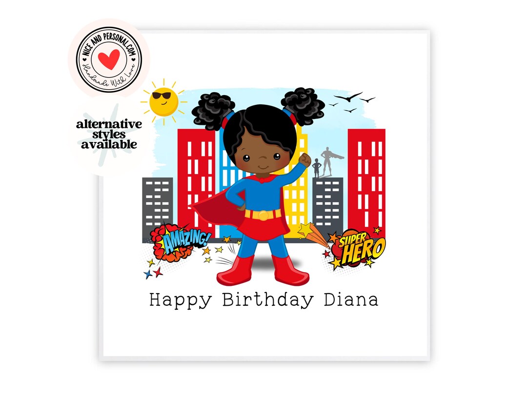 Super Girl Card, Superhero Card, Congratulations, Good Luck, Well Done ...