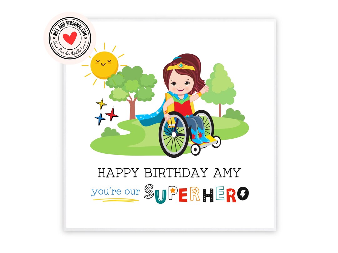 Superhero Card, Girl in A Wheelchair | Congratulations, Good Luck, Well ...