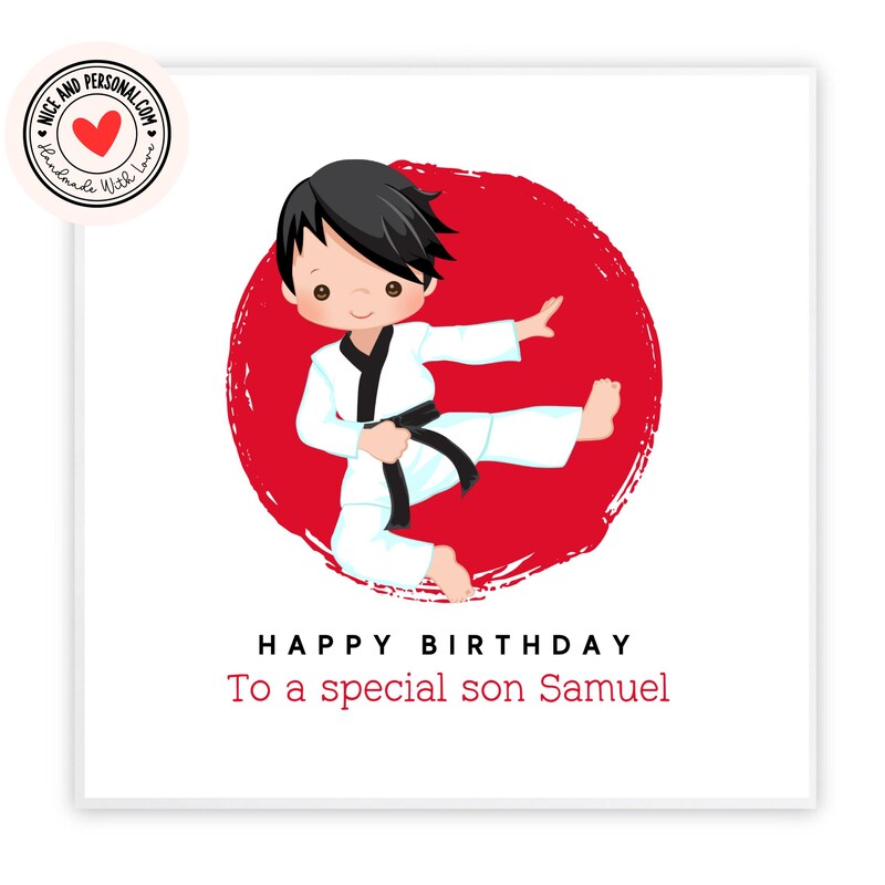 Karate Birthday Card - Etsy