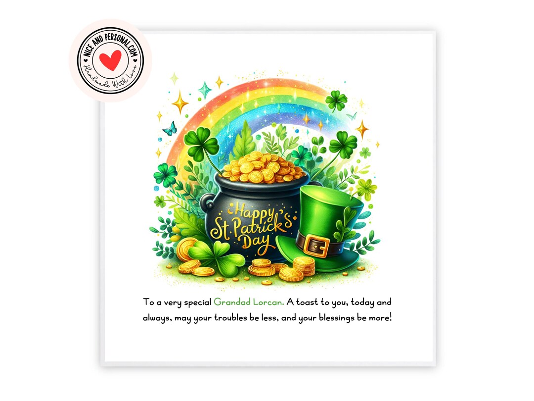 Big Pot of Gold | St Patrick's Day Greeting Card for Her, Him, Daughter ...