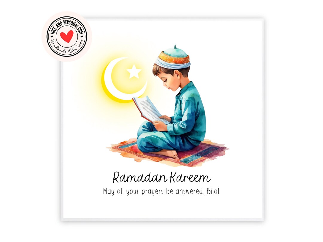 Ramadan Blessings | Prayer Card | Islamic Card | Eid Card for Him, Son ...