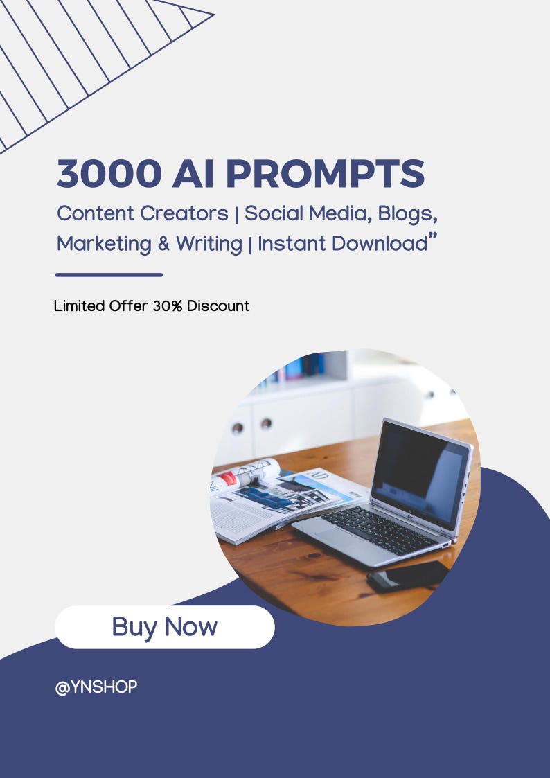 3000 AI Prompts for Content Creators | Social Media, Blogs, Marketing ...