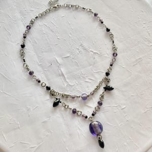Whimsigoth Layered Necklace: Czech Glass Beaded, Stainless Steel - Etsy