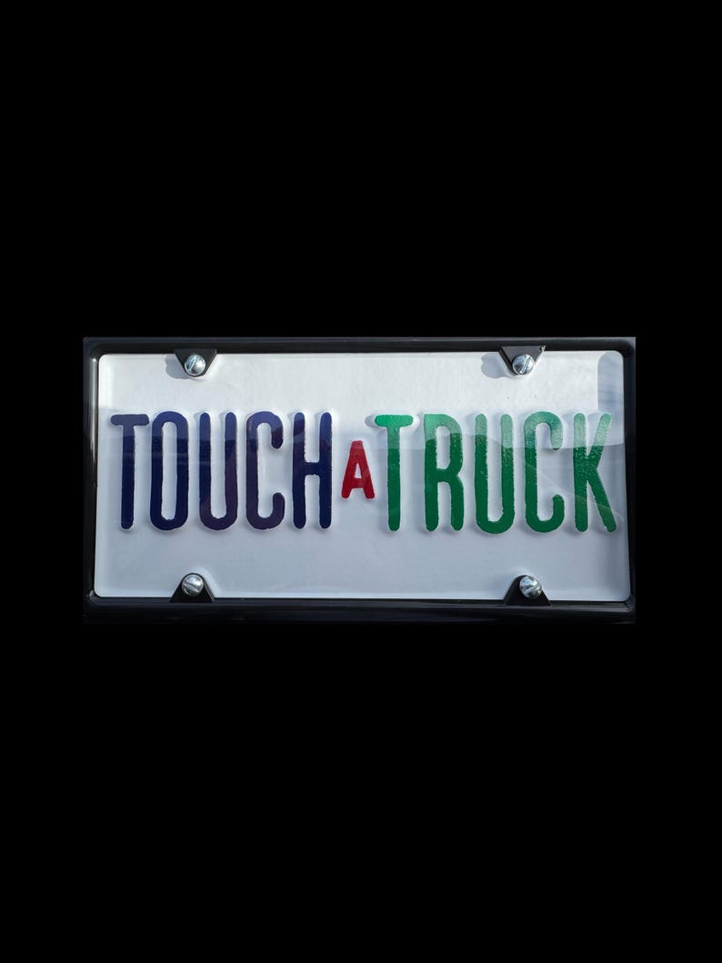 Custom Painted 3D Text License Plate Personalized Touch A Truck Design ...