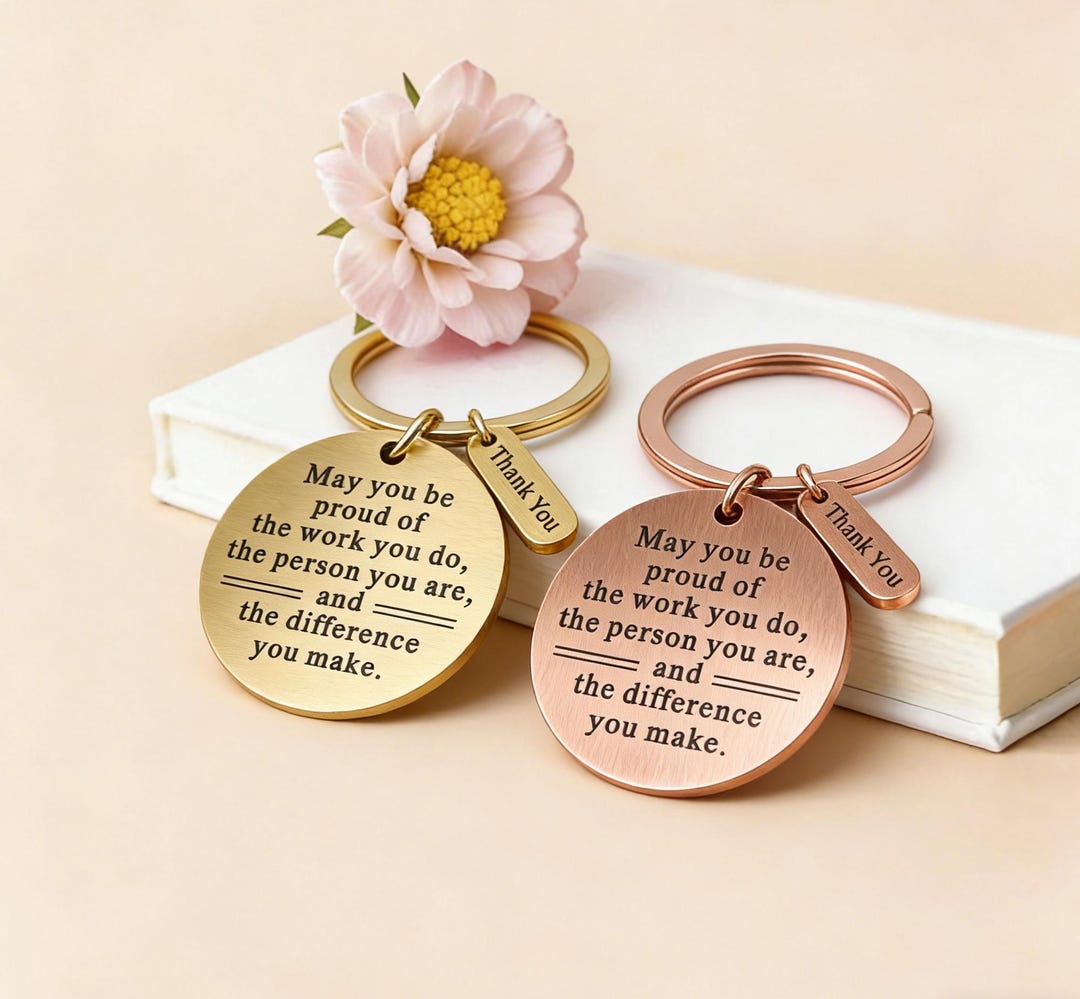 Personalized Engraved Keychain, Friend Gift, Stainless Steel - Etsy