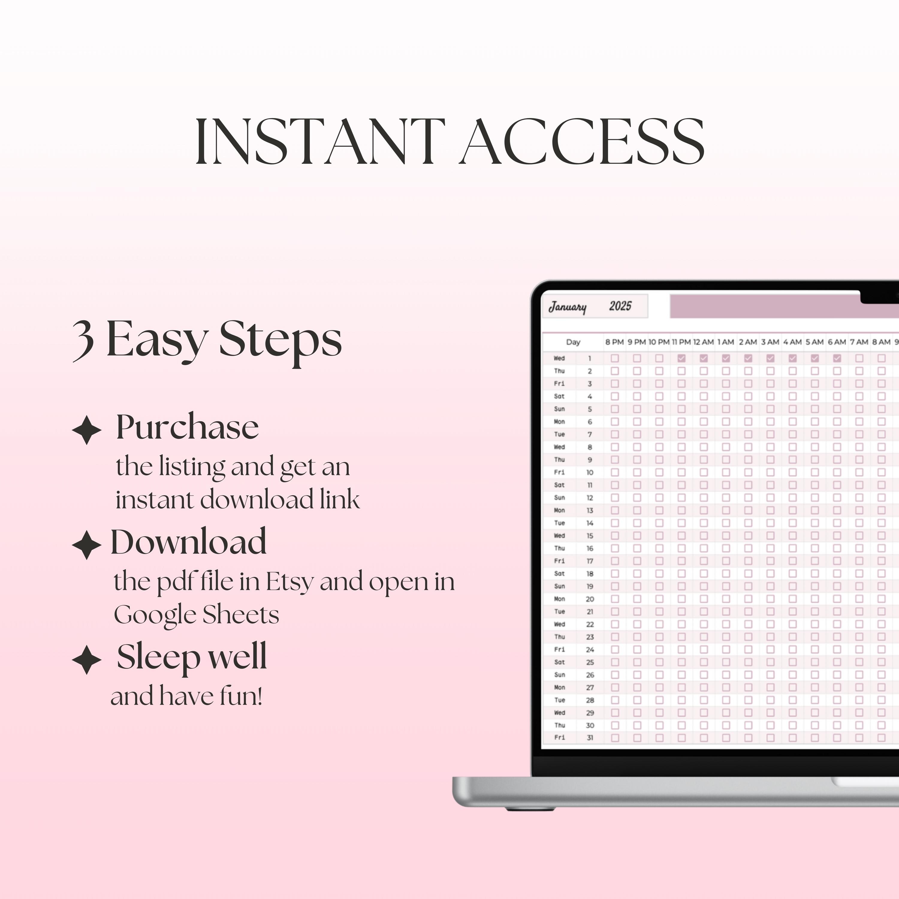 Sleep Tracker Printable | Monthly, Daily Sleep Journal | Sleep Quality ...