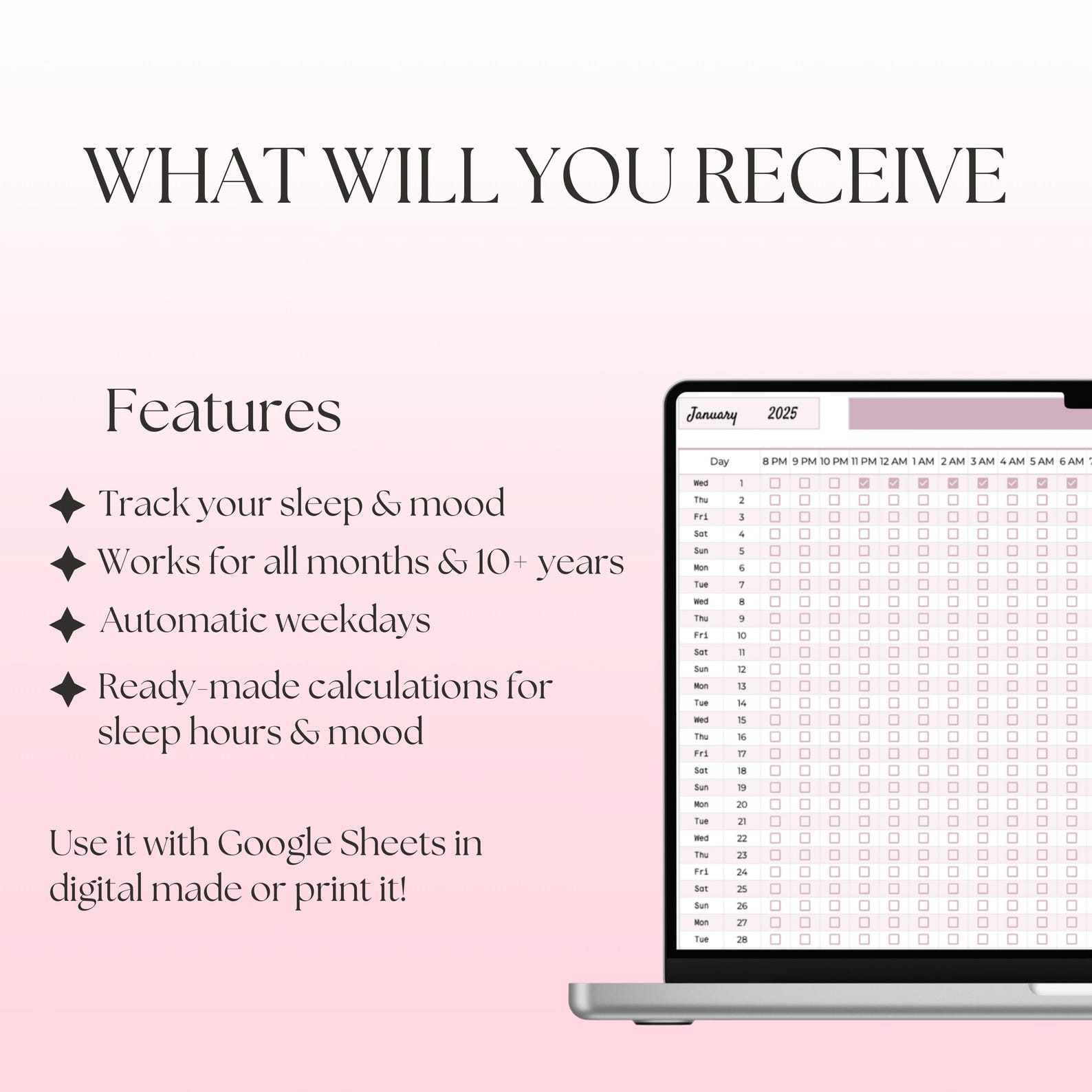 Sleep Tracker Printable | Monthly, Daily Sleep Journal | Sleep Quality ...