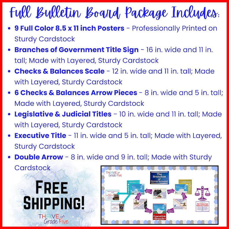 Branches of Government Bulletin Board - Etsy