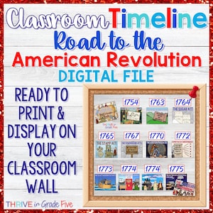 Classroom Timeline - Road to the American Revolution (DIGITAL DOWNLOAD ...