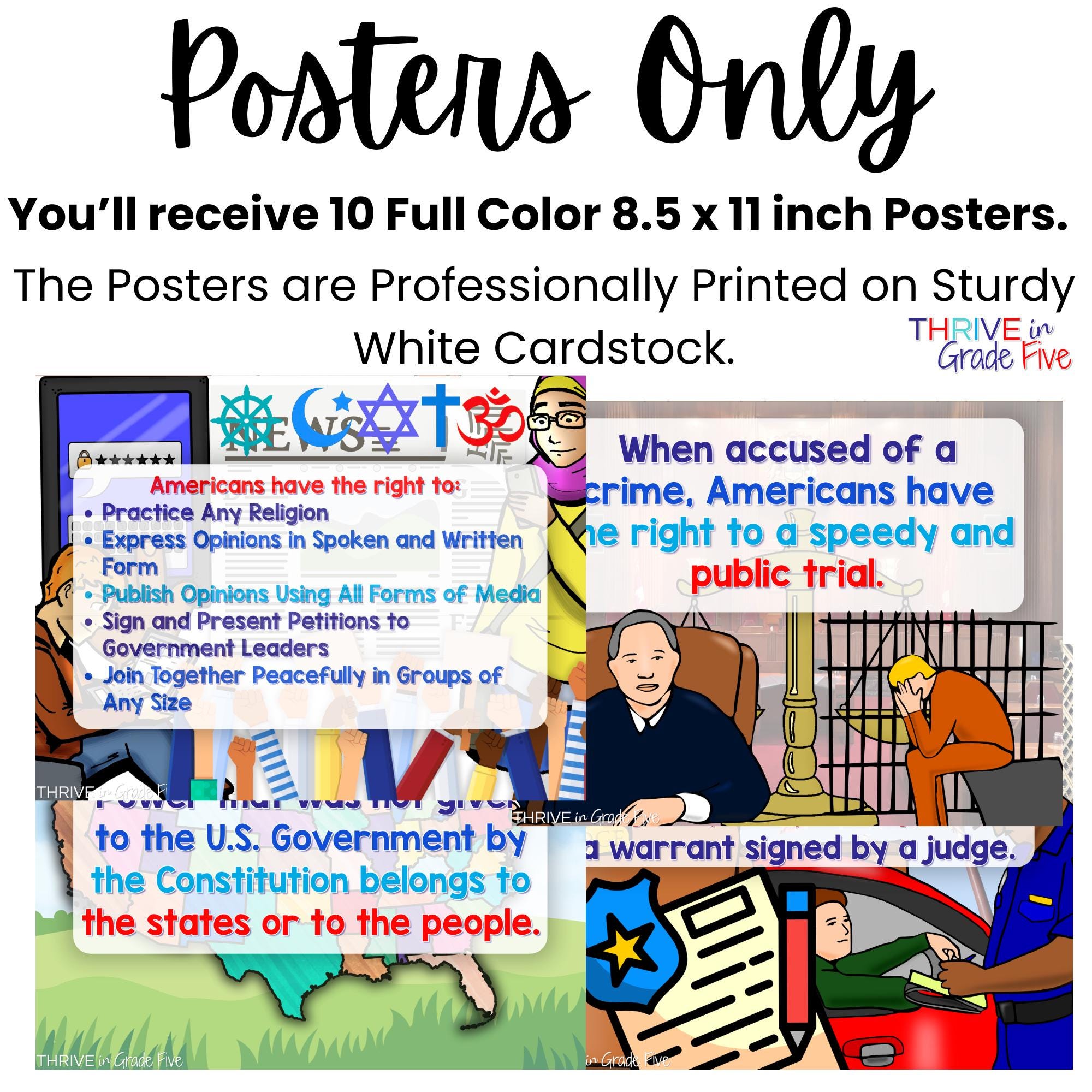Bill of Rights Bulletin Board - Etsy