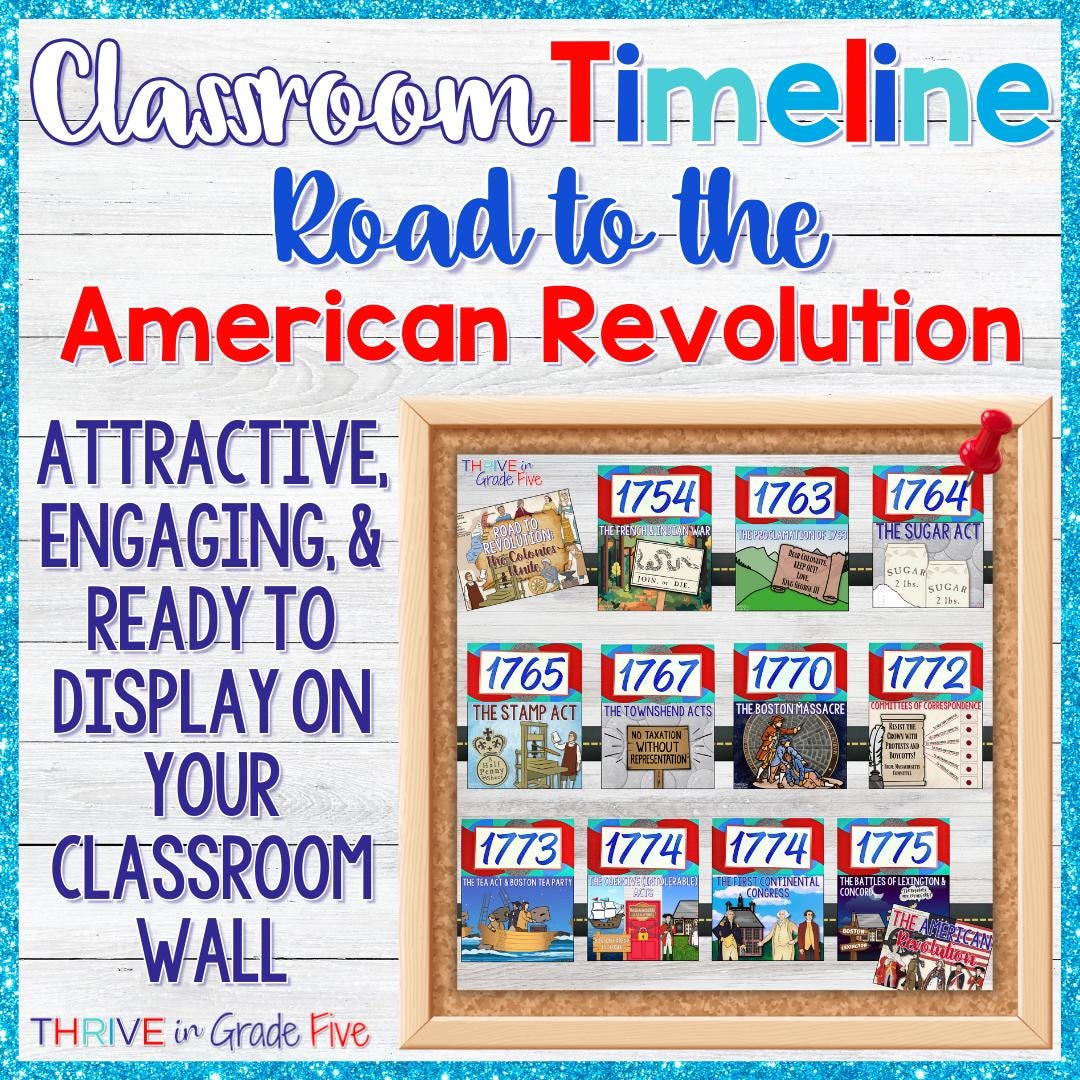 Classroom Timeline - Road to the American Revolution - Etsy