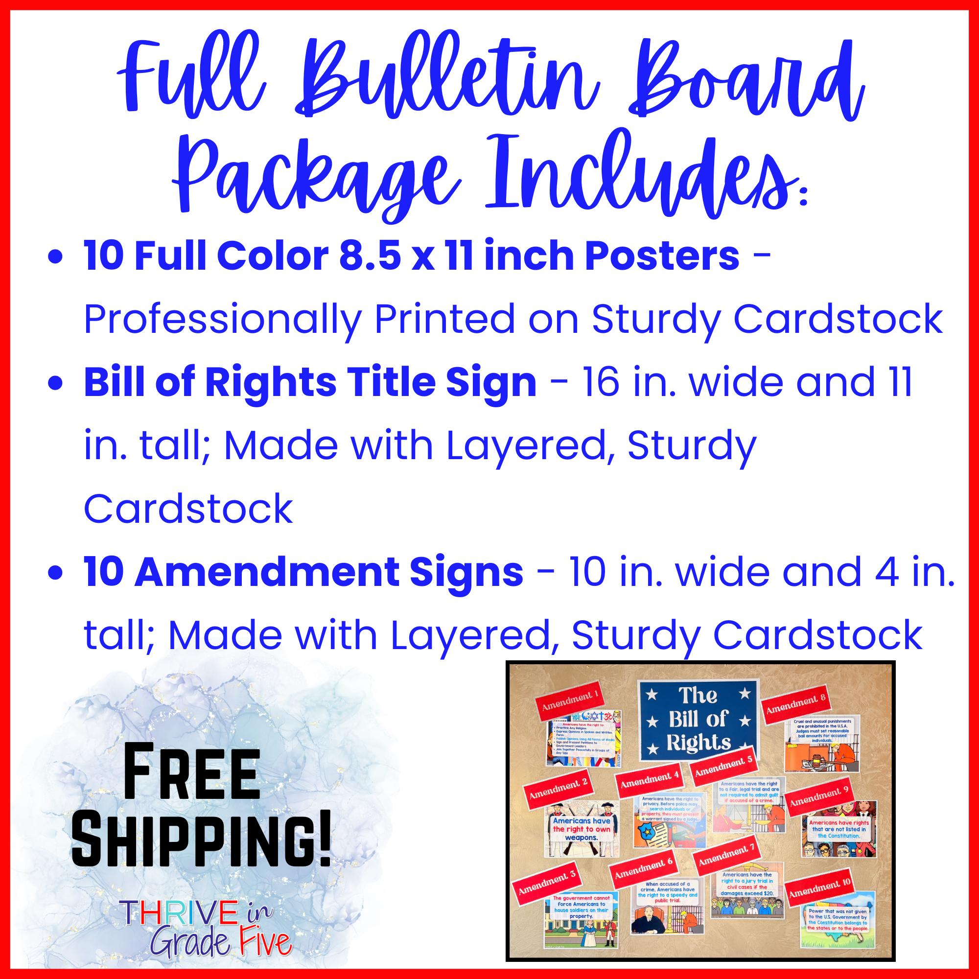 Bill of Rights Bulletin Board - Etsy