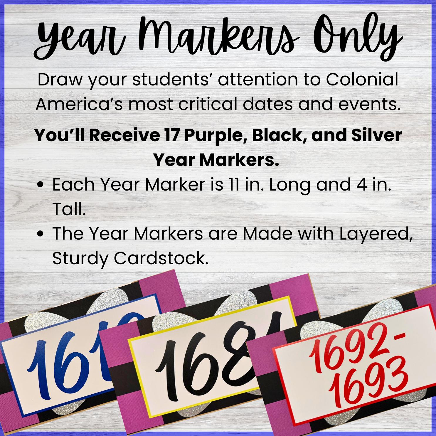 Classroom Timeline - Early Settlement & Colonial America - Etsy