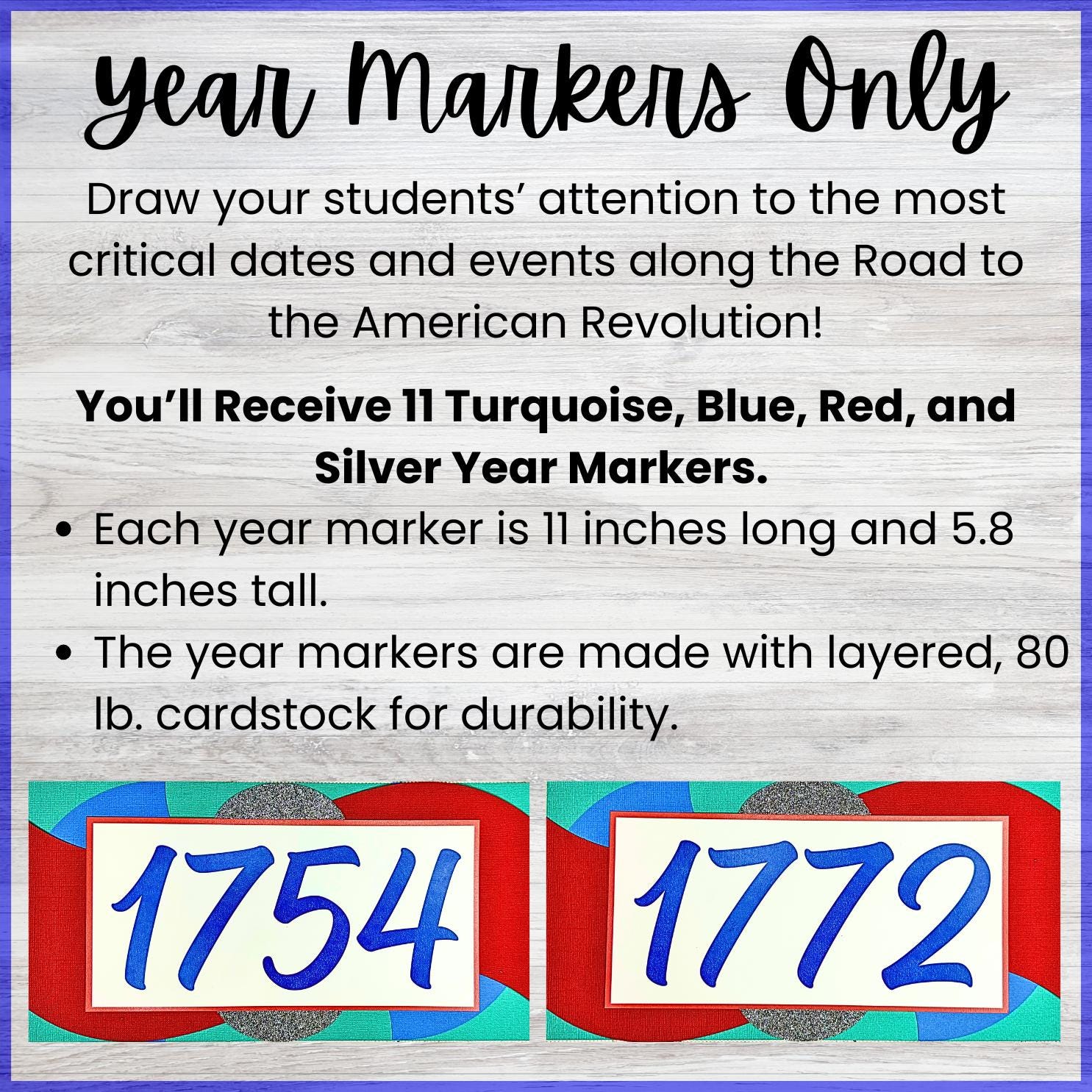 Classroom Timeline - Road to the American Revolution - Etsy