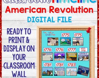 Classroom Timeline - Road to the American Revolution (DIGITAL DOWNLOAD ...