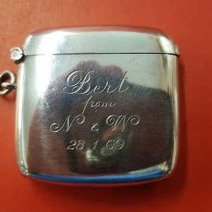 Sterling Silver Match Safe - Etsy