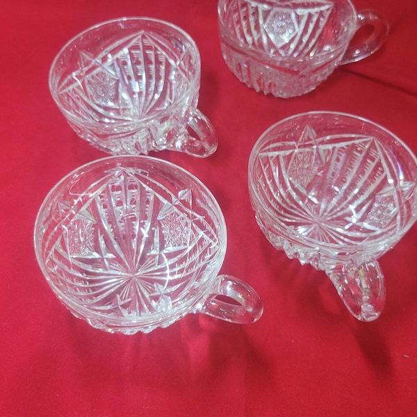 Cut Glass Punch Cups - Etsy