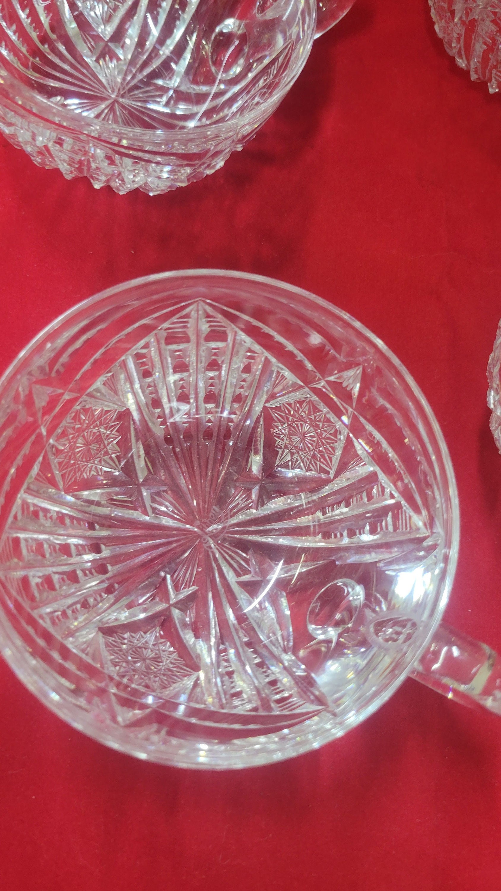 Libby Cut Glass Punch Cups - Etsy