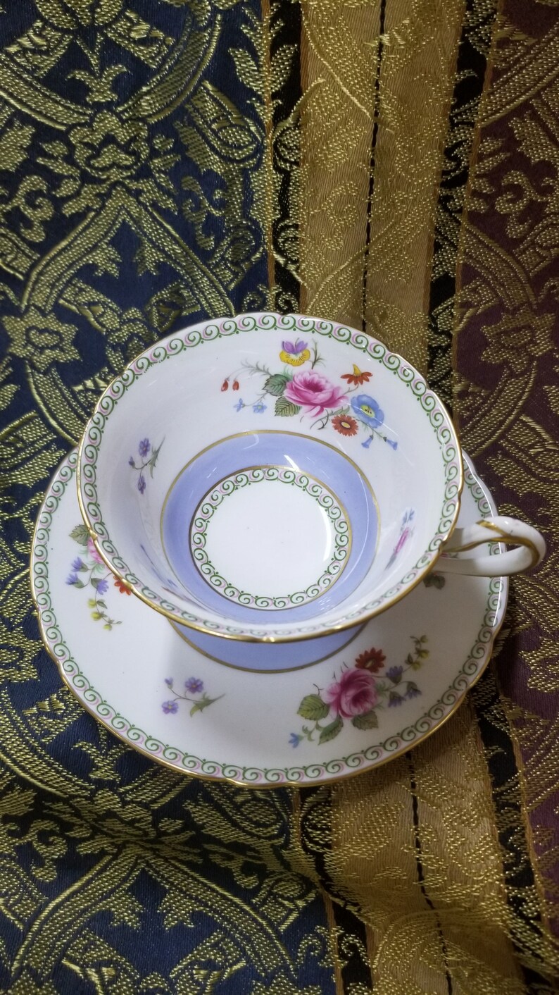 Shelly Rose and Red Daisey Cup and Saucer - Etsy