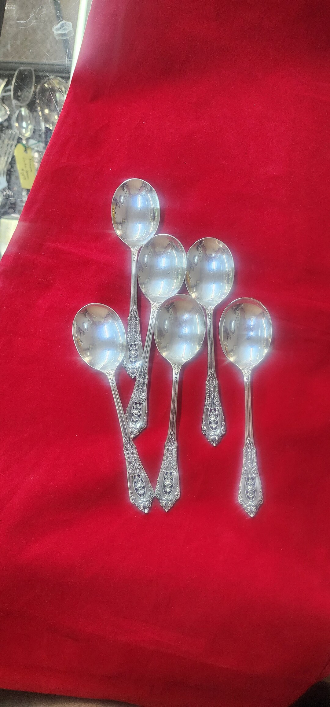 Wallace Rose Point Cream Soup Spoons - Etsy