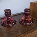 Fenton Dolphin Ruby Candlesticks - Etsy