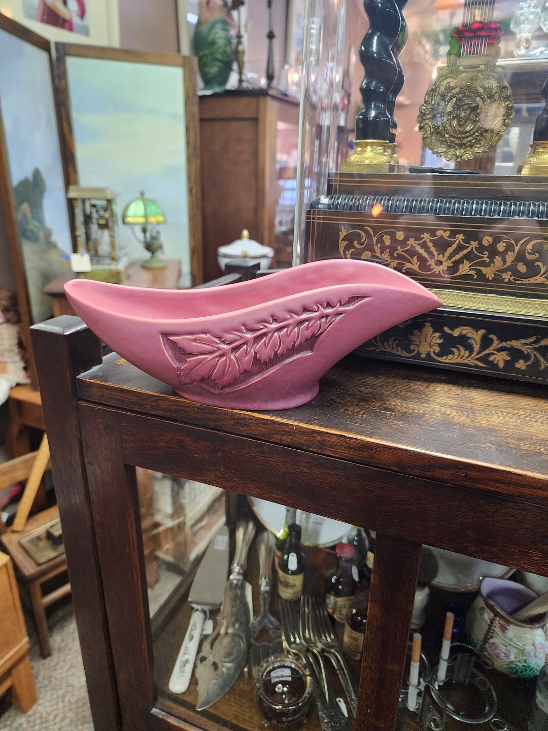 Roseville Rose Silhouette Vase - Etsy