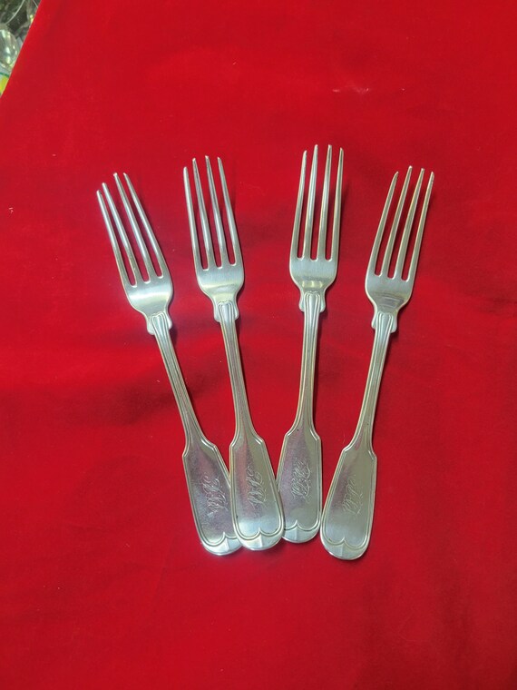 A. & W. Wood Coin Silver Forks - Etsy