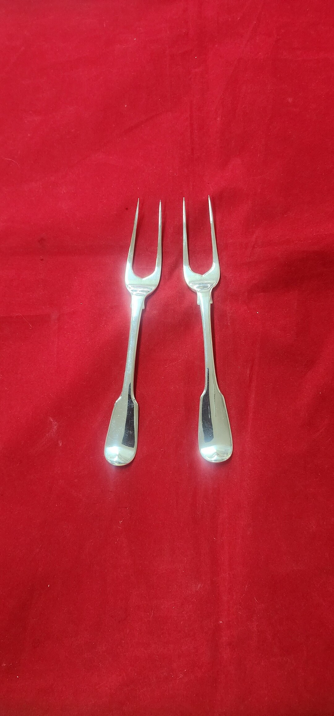 English Sterling Silver Potato Forks - Etsy