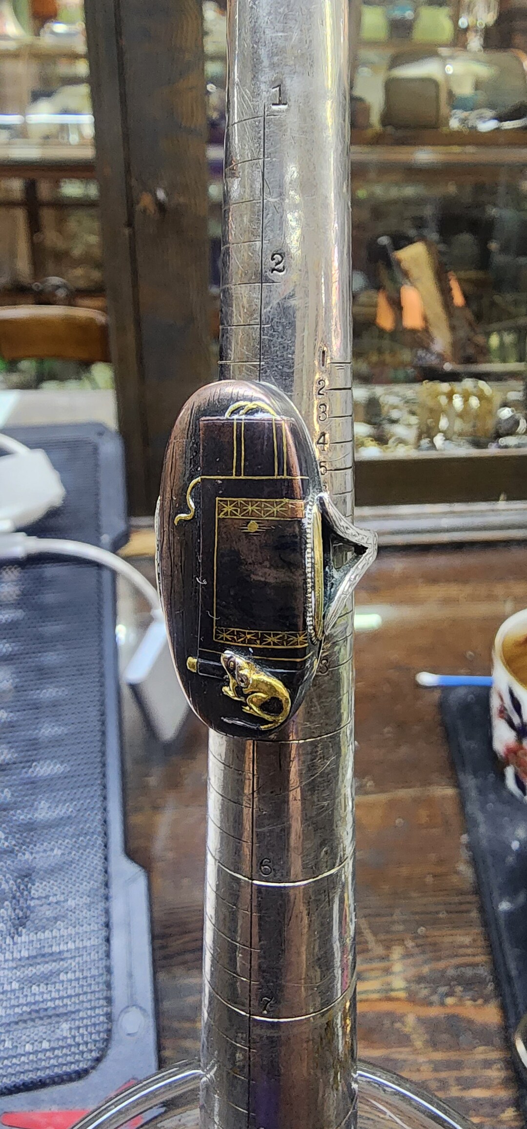 Japanese Mixed Metal Shakudo Ring - Etsy