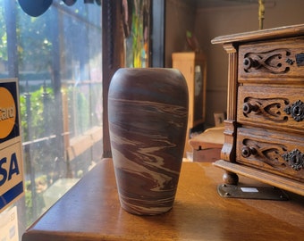 Rare Niloak Mission Swirl Vase: Earth Tone Marbled Pottery (6.25" Tall ...