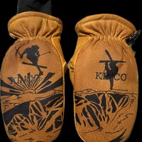 Hand Drawn Kinco Ski Skeleton Gloves - Size Medium - Etsy