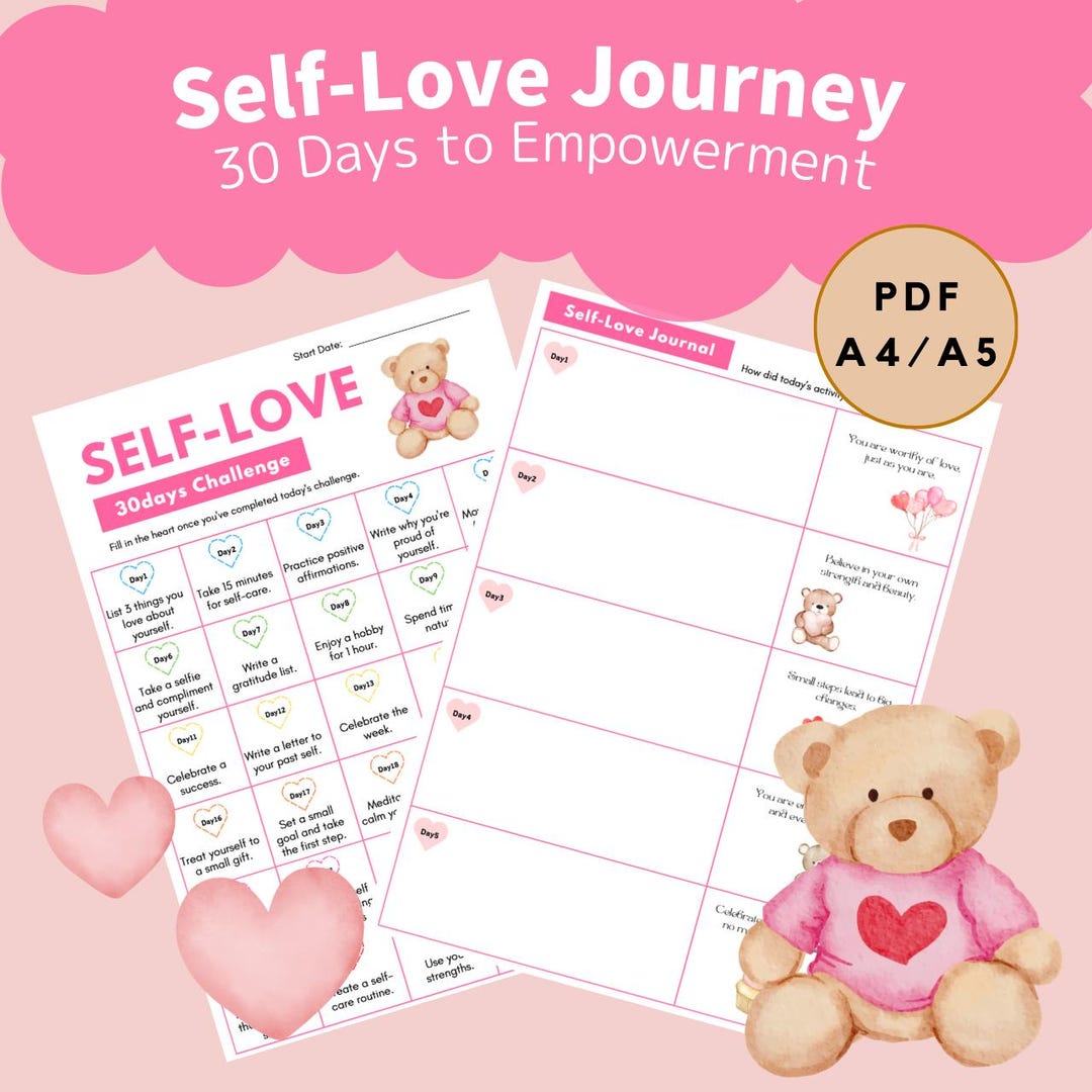 Self-love Journey: 30-day Checklist, Journal & Daily Inspirations - Etsy