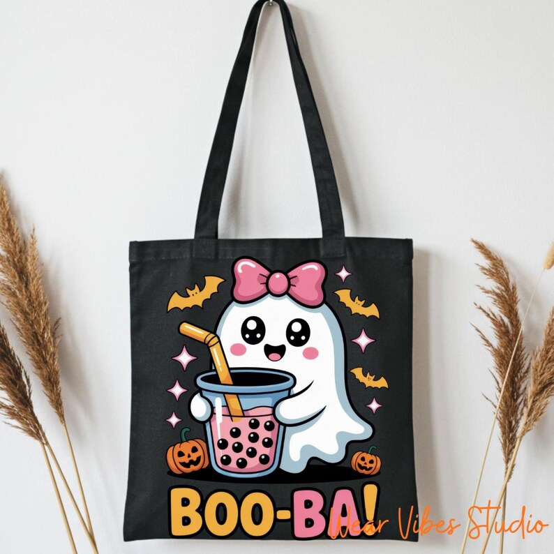 BOO-BA Ghost Boba PNG Digital Download Cute Halloween Bubble Tea ...