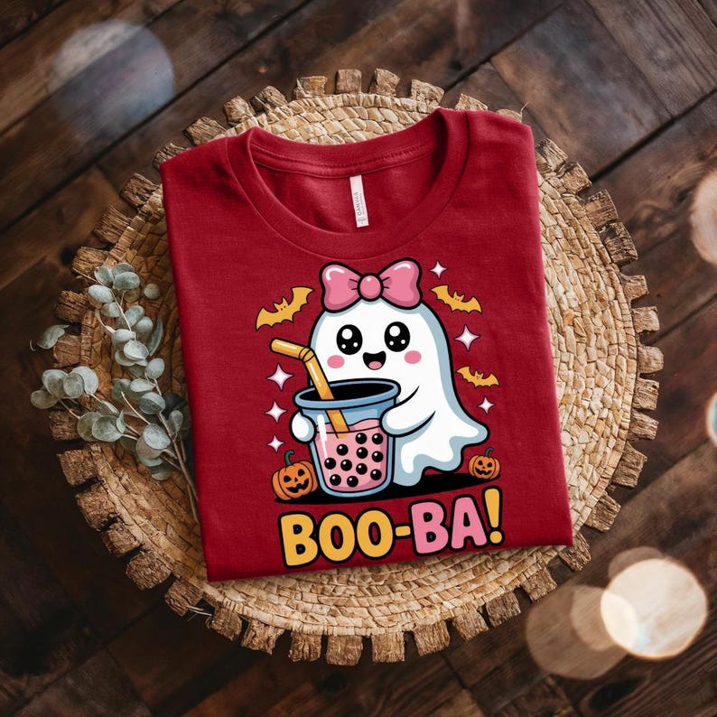 BOO-BA Ghost Boba PNG Digital Download Cute Halloween Bubble Tea ...