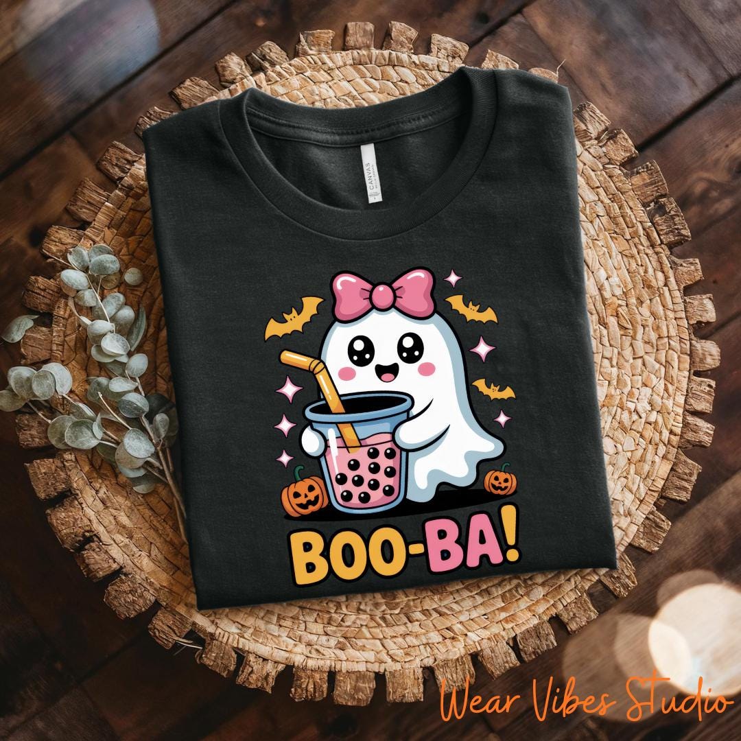 BOO-BA Ghost Boba PNG Digital Download Cute Halloween Bubble Tea ...
