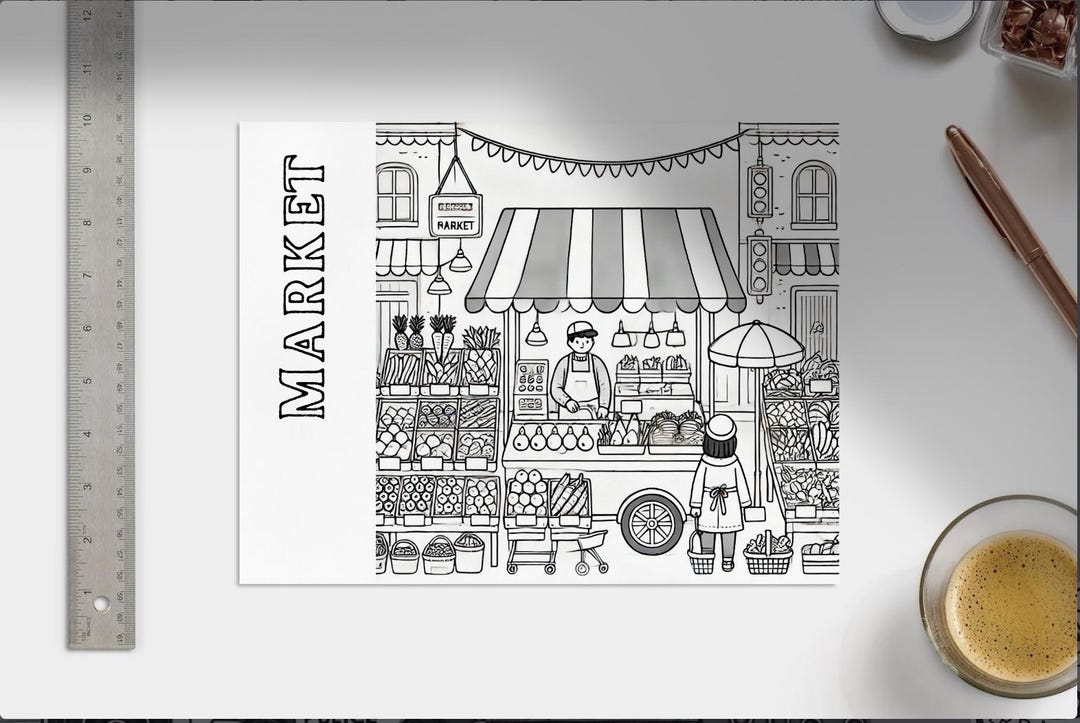 Places to Go-a Fun Kids Coloring Book With Exciting Locations - Etsy