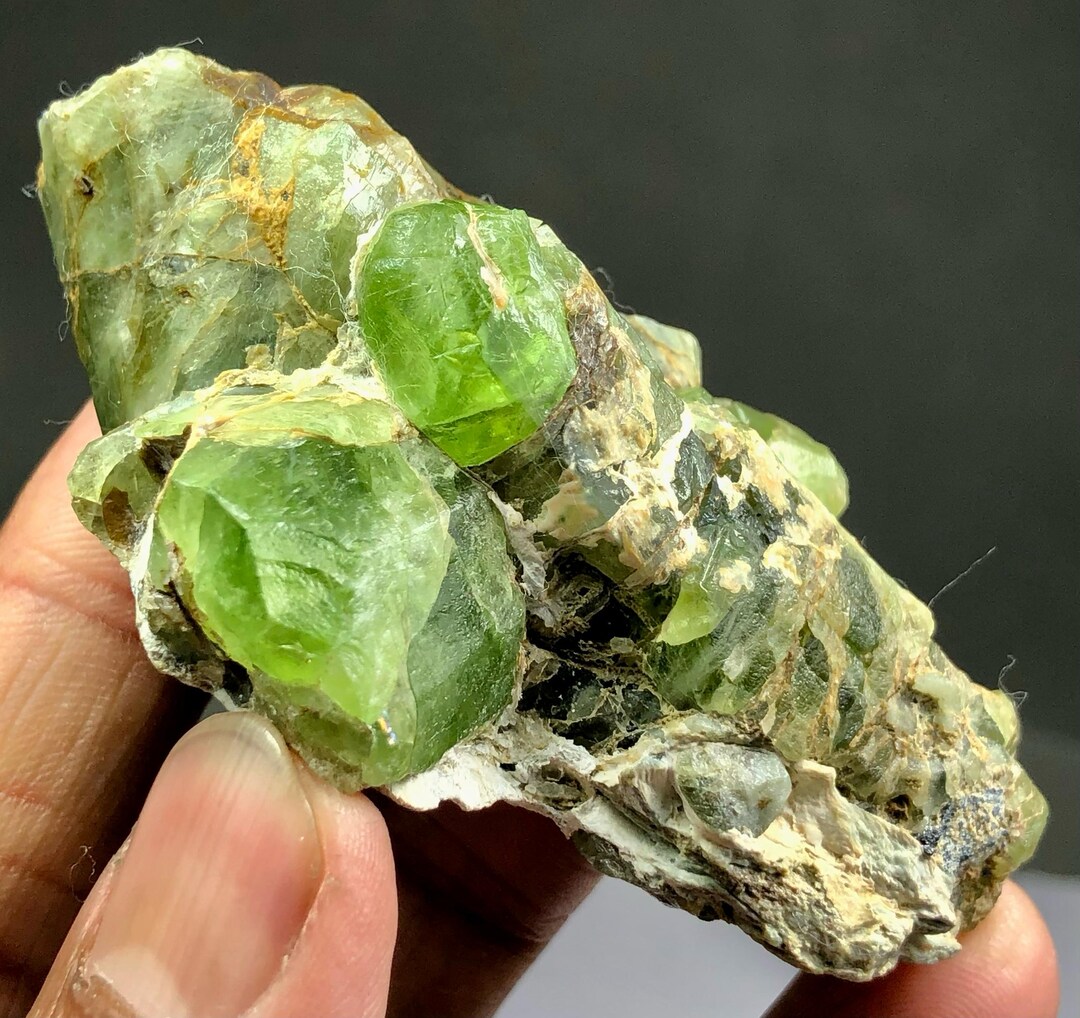 465 Carates Beautiful Peridot Crystals Bunch Specimen From Supat Mines ...