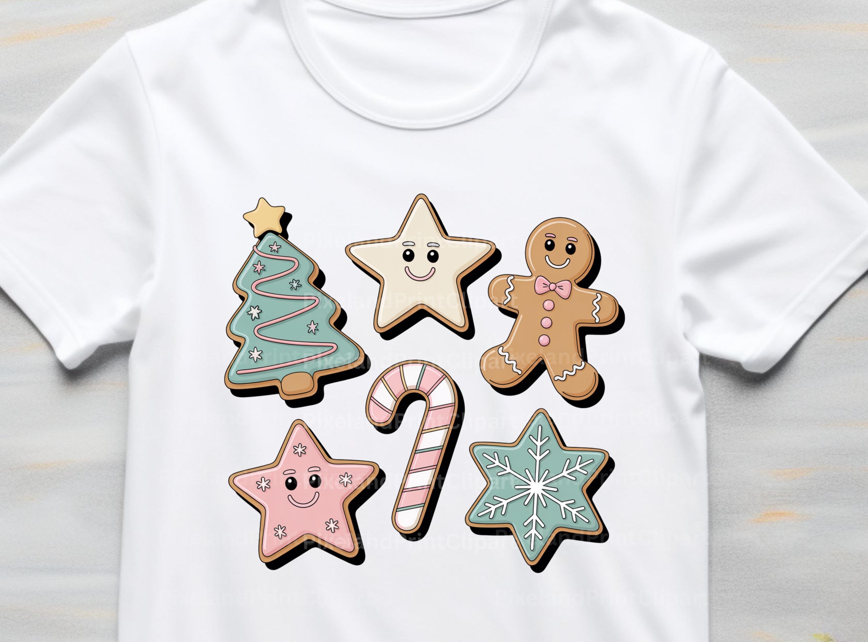 Christmas Cookie Clipart PNG Set, Cute Holiday Sugar Cookies With ...