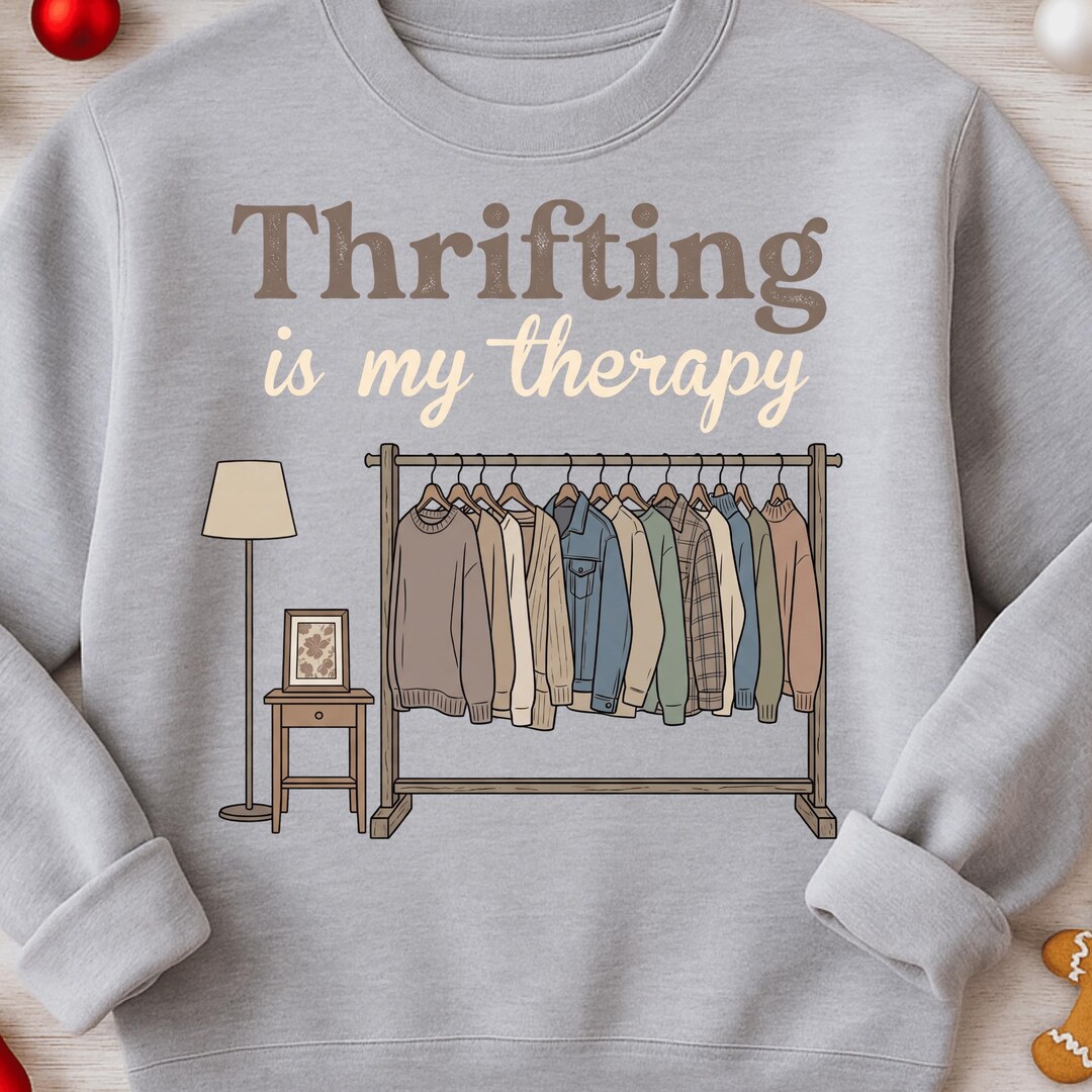Thrifting is My Therapy PNG, Vintage Thrift Store Shirt Design, Flea ...