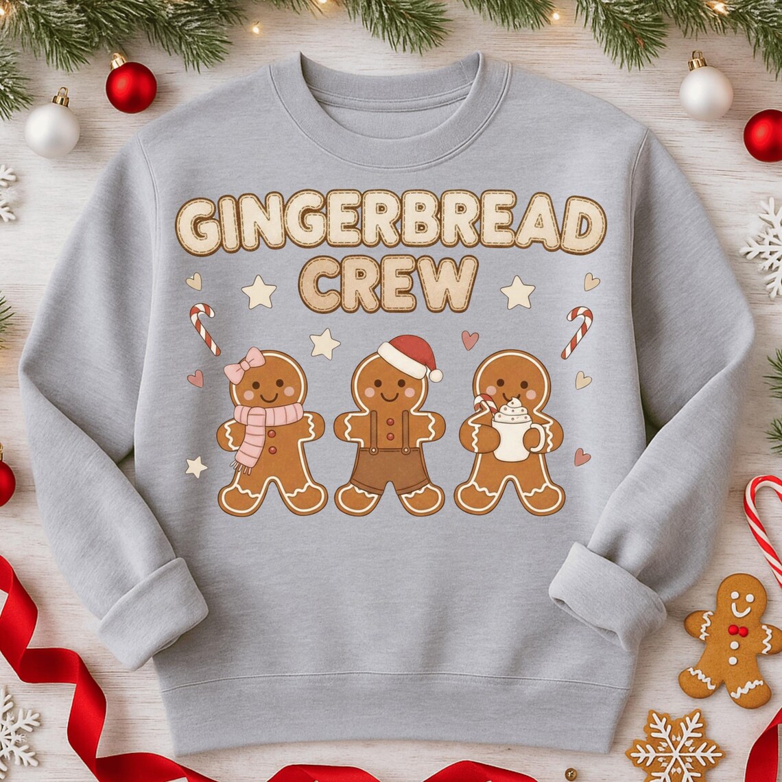 Gingerbread Crew PNG, Cute Gingerbread Cookie Family Clipart, Cozy ...