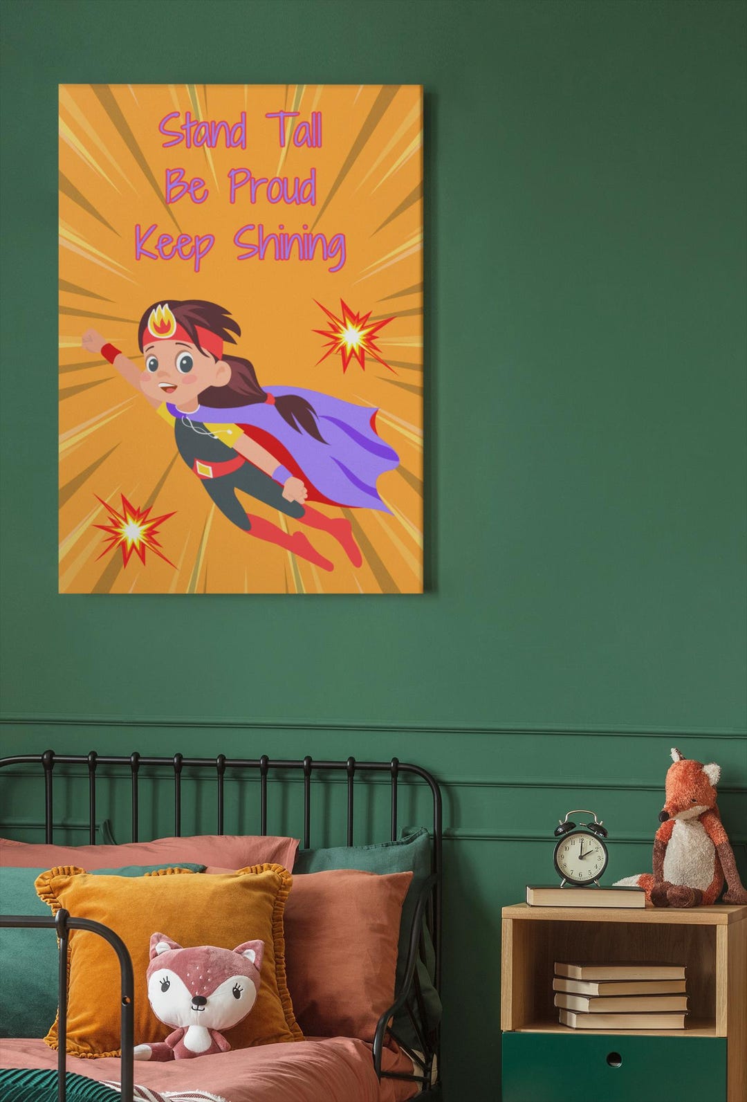 Inspirational Superhero Poster - Stand Tall Be Proud Keep Shining ...