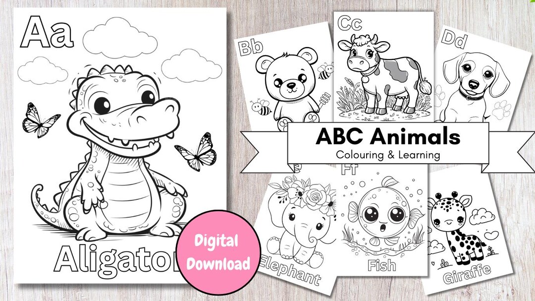 ABC Animals: Alphabet Colouring | Colouring Book | Alphabet for Kids ...