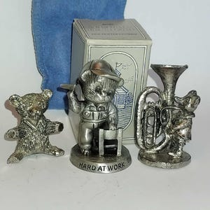 1991 Pewter Pig Figurine Miniature Set Boyd Perry, Remade 1998 - Etsy