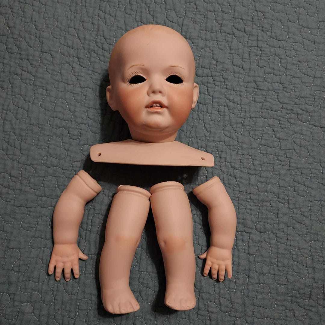 18" Porcelain Doll Head, Arms, Legs, Shoulders KIT. Handmade and ...