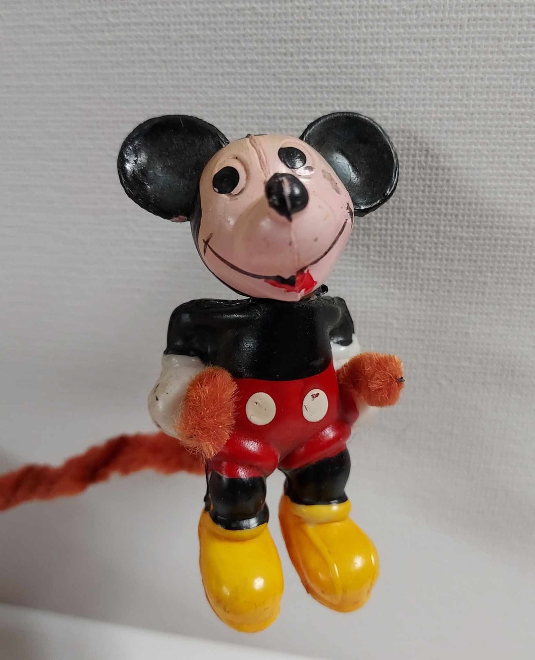 Cute Little Celluloid Mickey Mouse, Antique, Once Part of an Antique ...