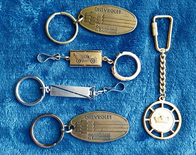 Vintage Collection of Old Key Chains, Chevrolet and More - Etsy