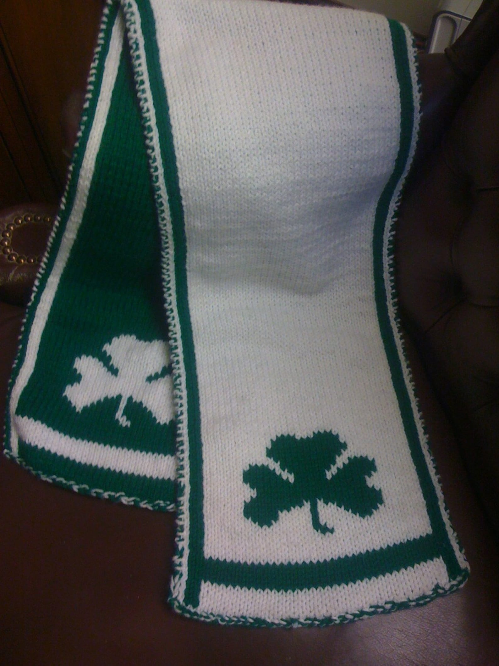 Shamrock Scarf Knitting Pattern - Etsy